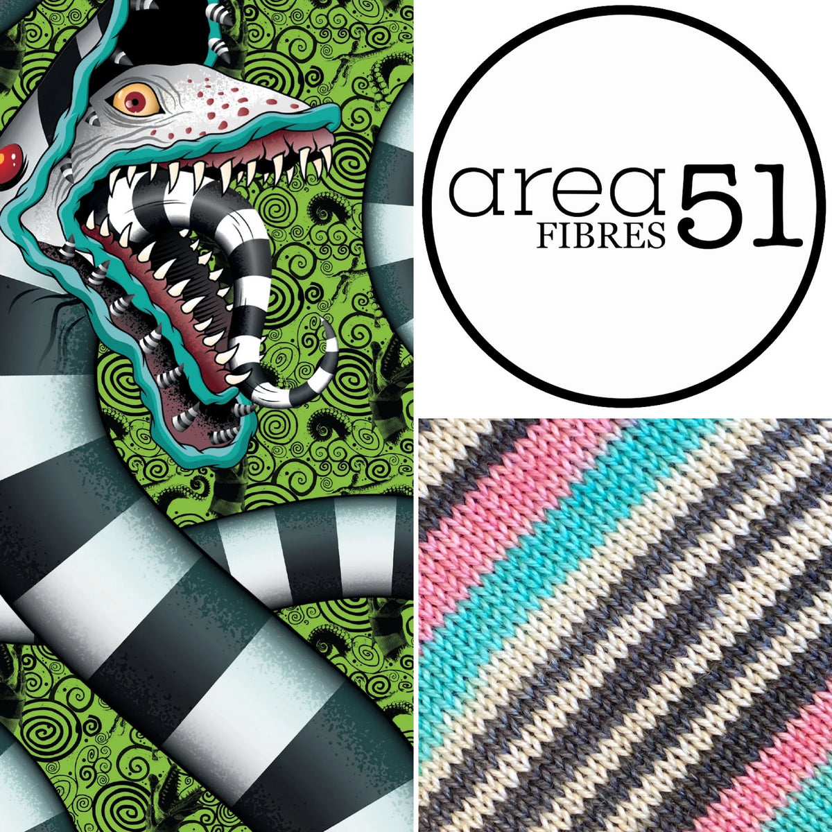 WHOA SANDWORMS | 50g Half Skein | Ready to Ship – area 51 Fibres