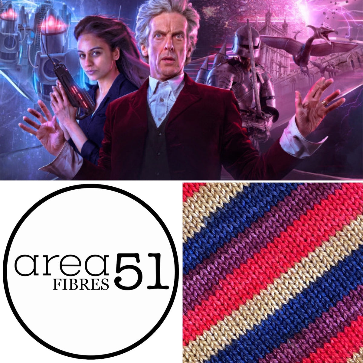 TWELFTH DOCTOR | 50g Half Skein | Ready to Ship – area 51 Fibres